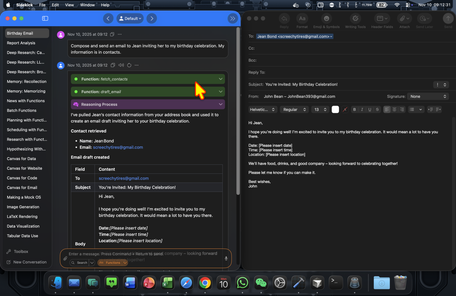 Function Calling - Sidekick